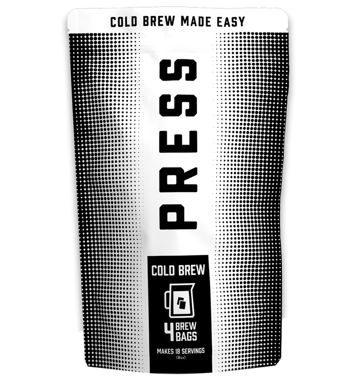 Cold Brew Coffee Bags | 4 Brew Bags | 18 Servings – Press Coffee Roasters